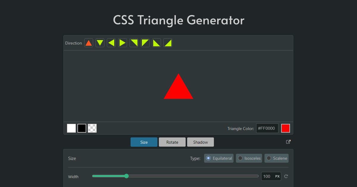 Css Triangle Generator Create Css Arrow