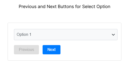 Previous And Next Buttons For Select Option Navigation