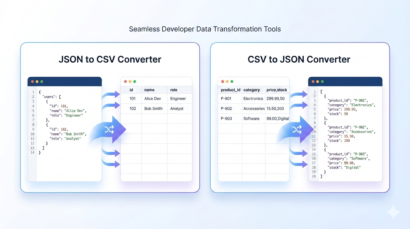 JSON To CSV Converter Online Tool